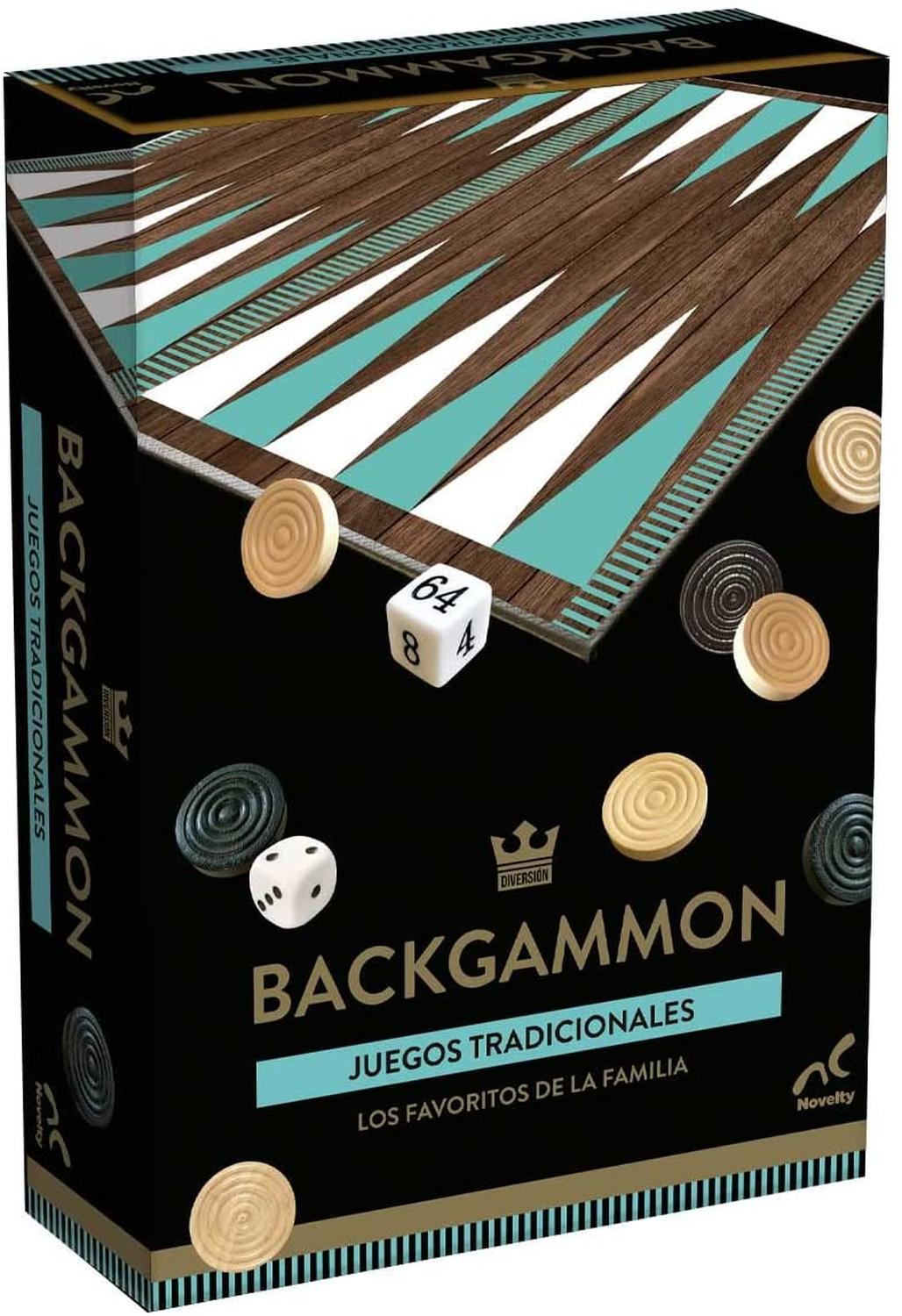 Juego De Mesa Backgammon , Clásico, Madera — DidactiJuegos