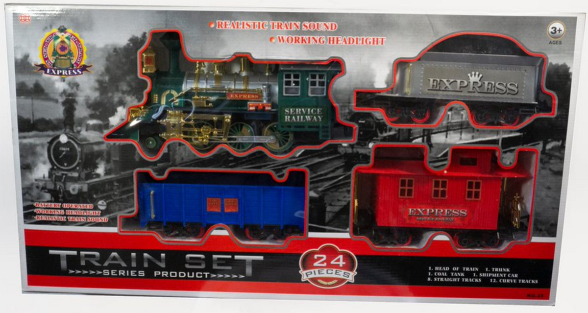 Tren Electrico Con Vías Con 24 Piezas Juguete de tren — DidactiJuegos