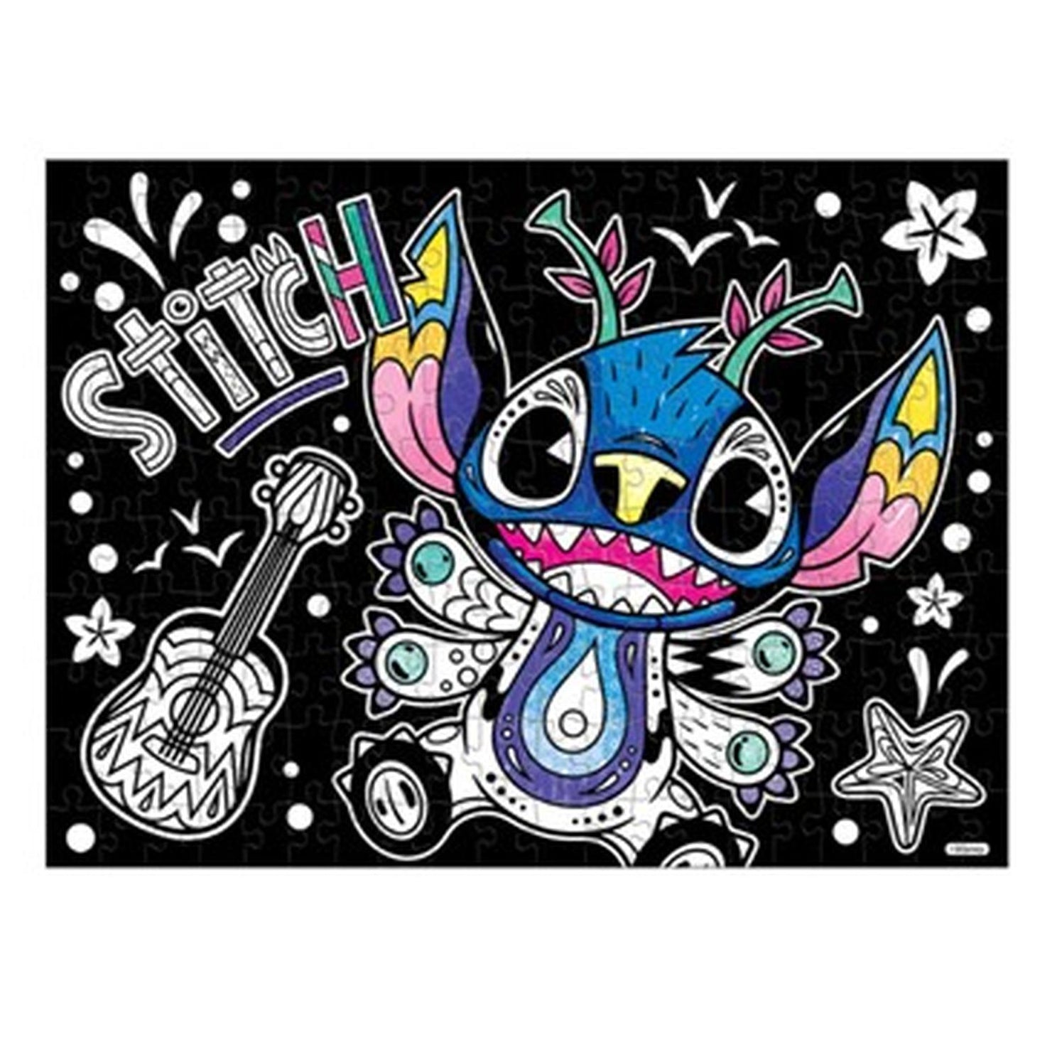 Rompecabezas Aterciopelado Disney Stitch Alegrias 200 Piezas Colorear ...